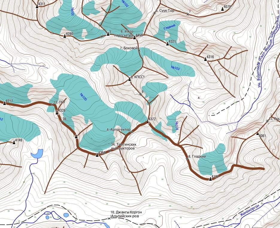 A New Map Of Central Tien-Shan | Mountain Planet